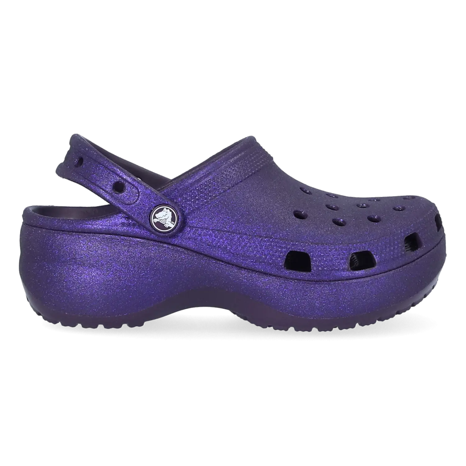 Crocs Classic Platform Glitter Clogs Dames Paars | CR207241-5AS | Bartogi